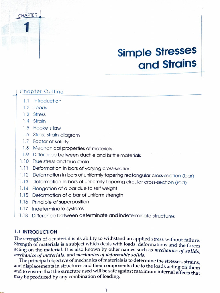 Understanding Simple Stresses and Strains | PDF | Strength Of Materials | Deformation (Engineering)