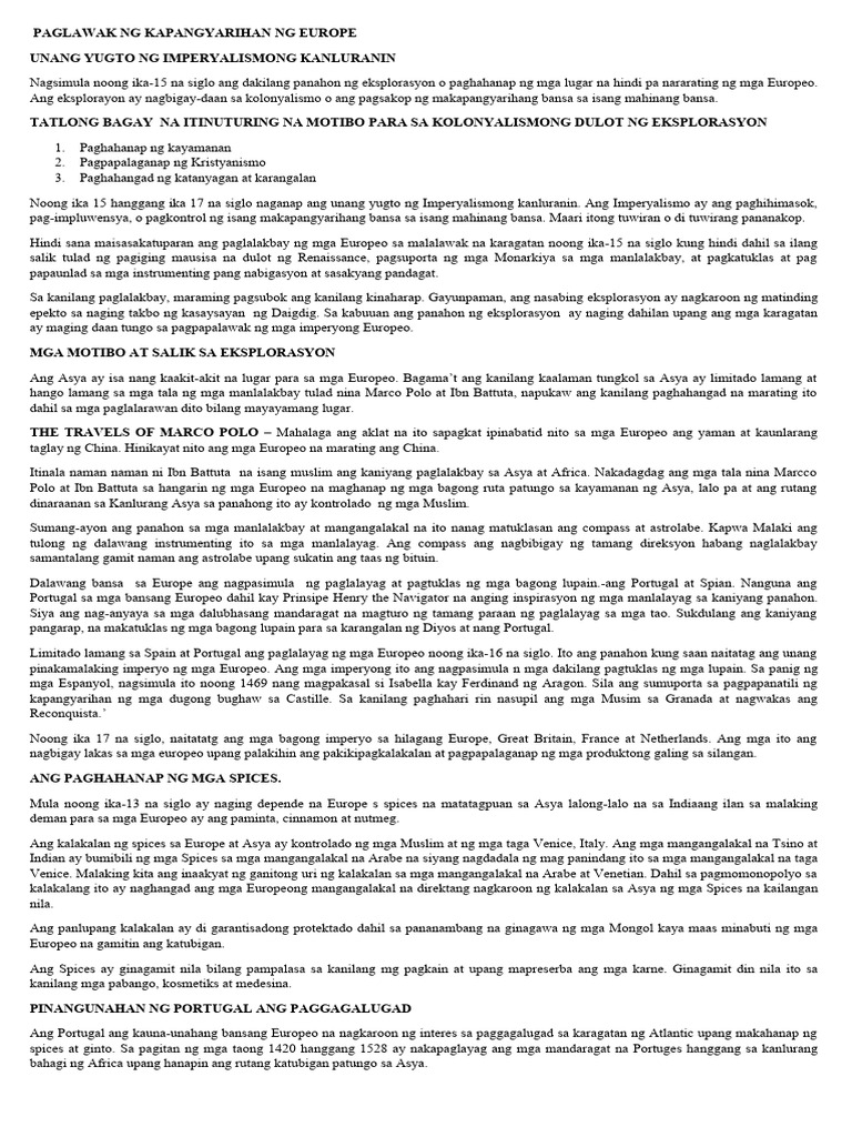 Paglawak NG Kapangyarihan NG Europe | PDF