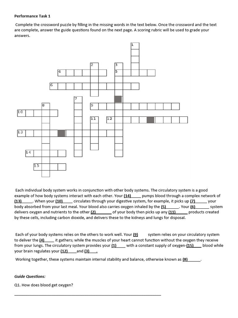 Performance Task Science 9 | PDF | Blood | Lung