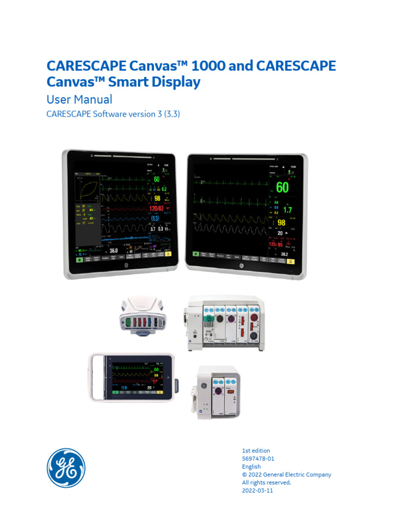 5697479-01 Carescape Canvas Um v3-3 Eng Intl | PDF | Menu (Computing ...
