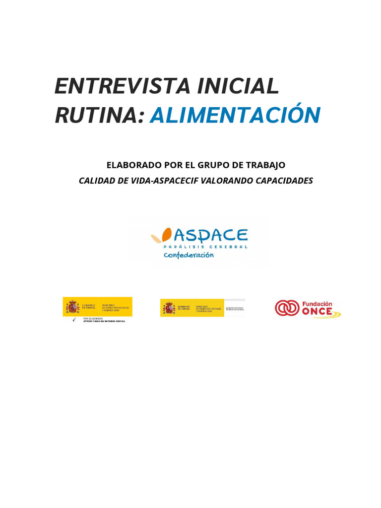 Entrevista sobre Rutinas de Alimentación | PDF | Té | Alimentos