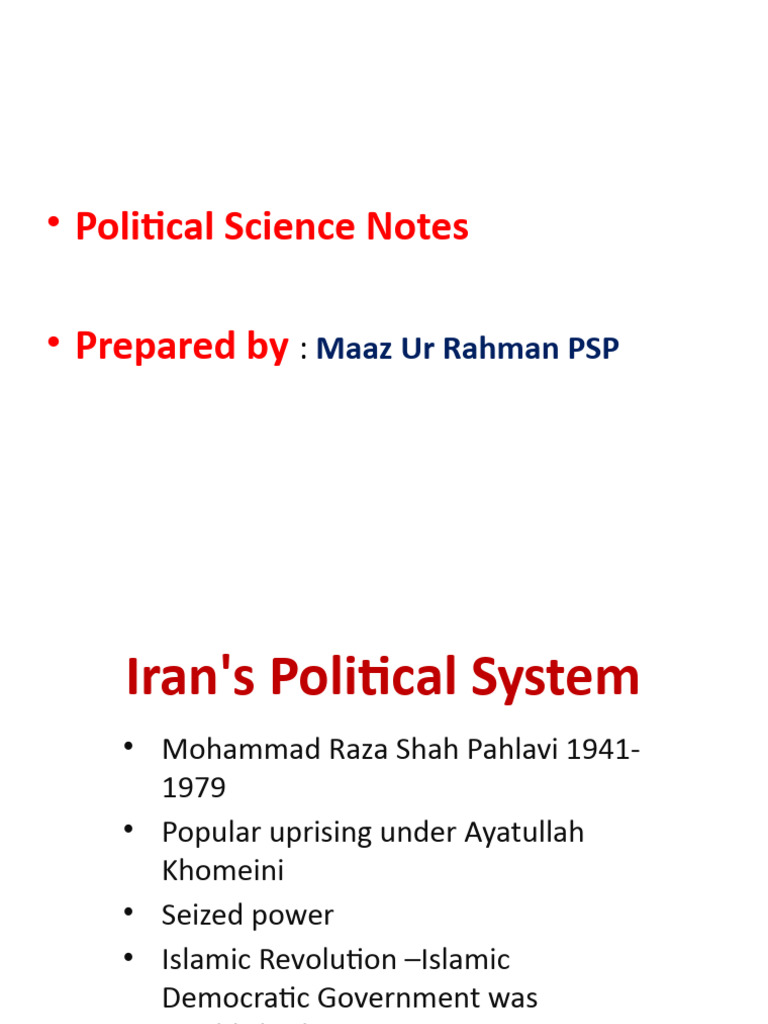 Iran Political System 8 | PDF | Legal Documents | Government Institutions