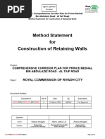 Method Statement For Civil Works | PDF | Masonry | Concrete
