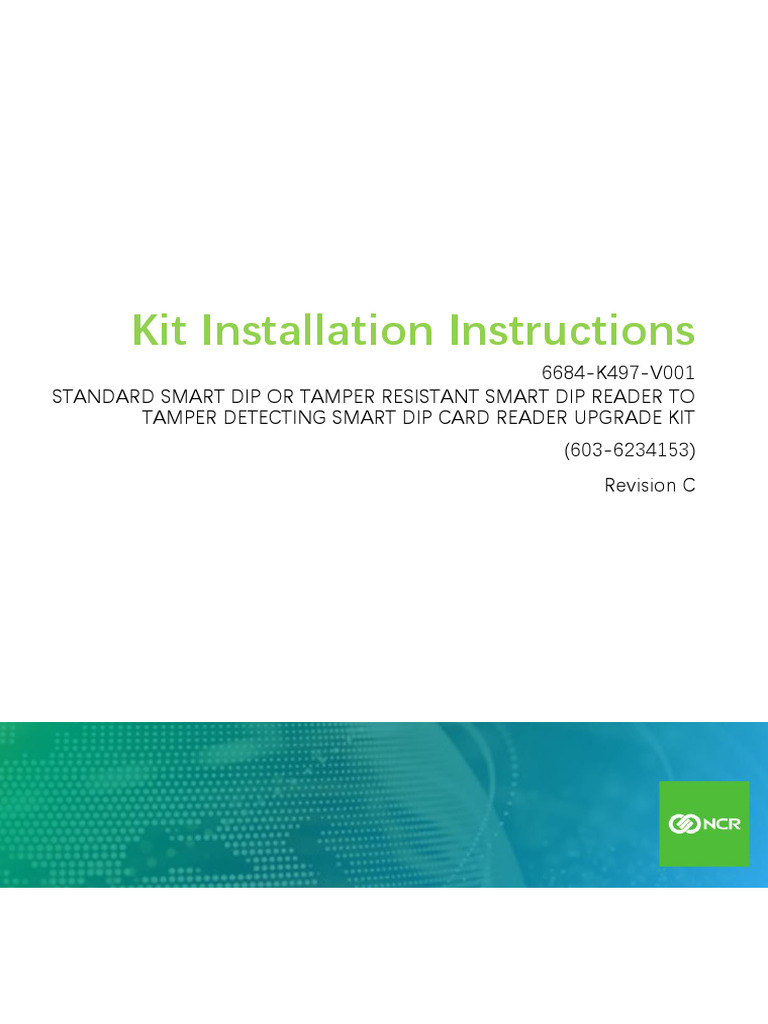 445-0797328C - 6684-K497-V001 Installation Instructions | PDF | Automated Teller Machine ...
