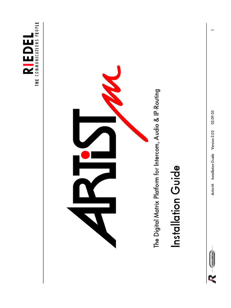 Riedel Artist Installation | PDF | Manufactured Goods | Electrical ...