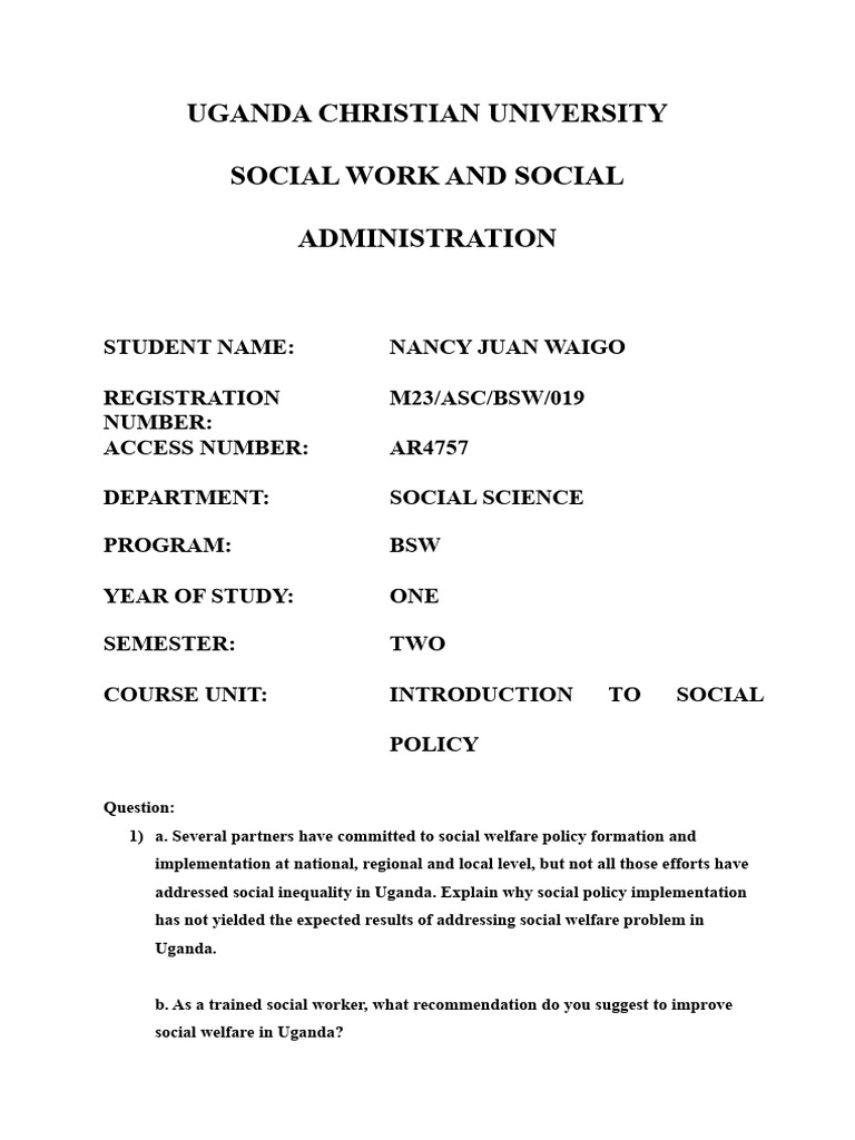 Introduction to Social Policy | PDF | Social Protection | Welfare