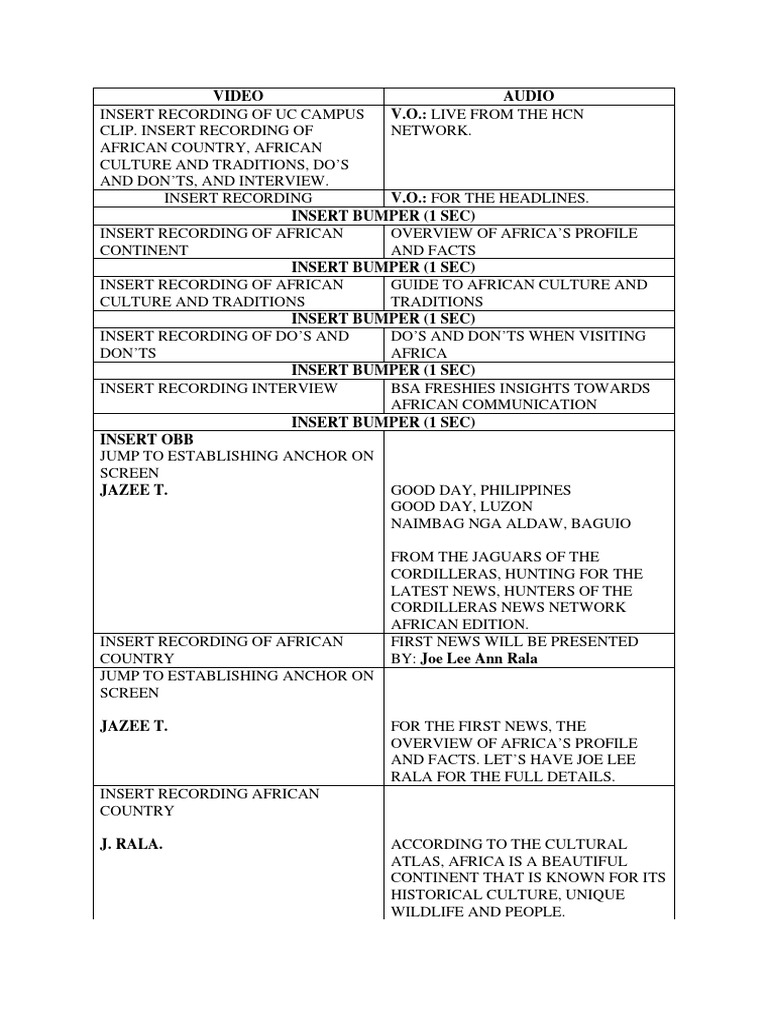 Mock Script ENG 100 | PDF | Human Communication