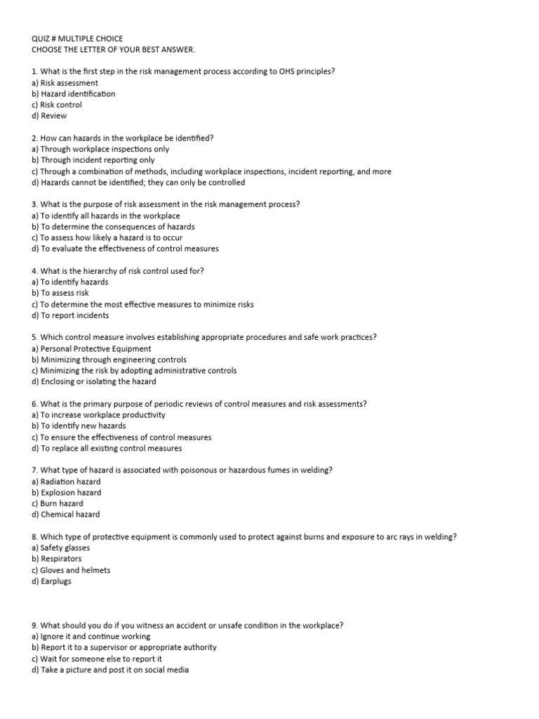 Summative 1 CHAPTER 2 Apply Safety Practices | PDF | Welding | Construction