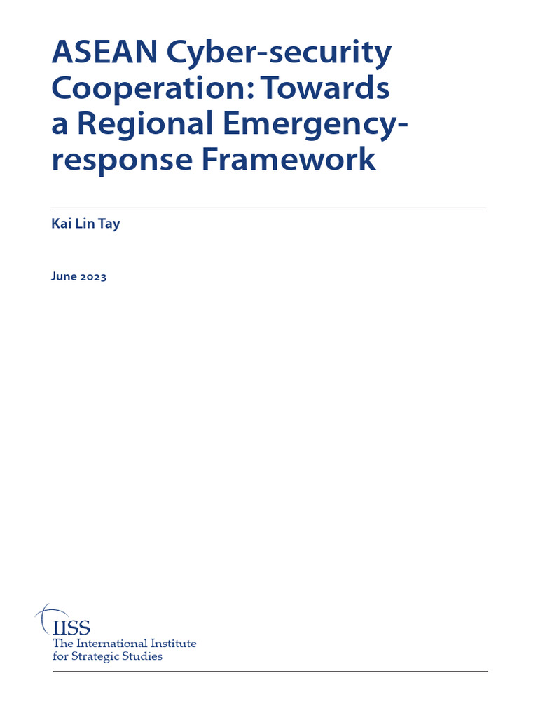 Asean Cyber Security Cooperation Pdf Computer Security Security