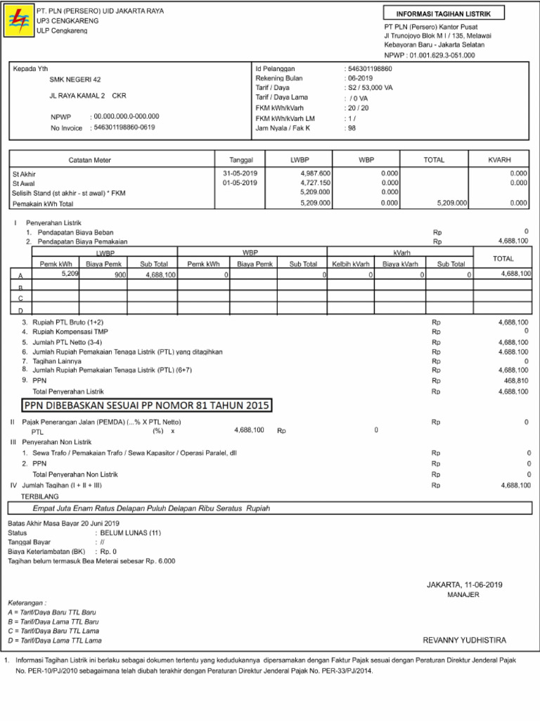 Invoice-Listrik | PDF