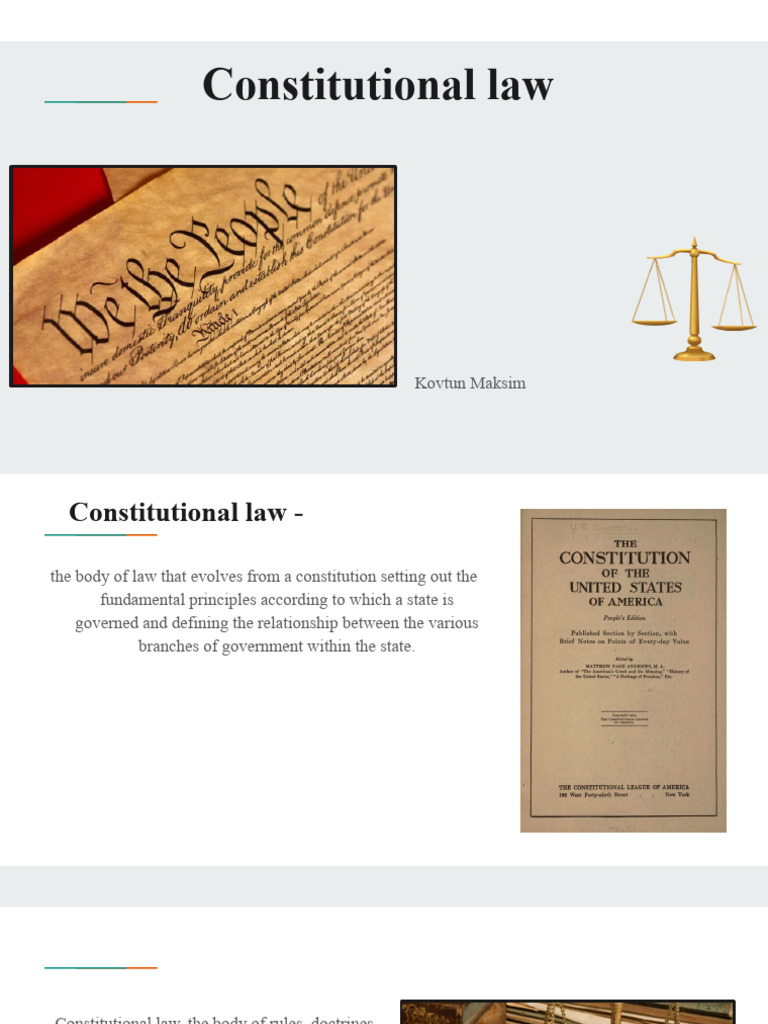 Overview of Constitutional Law Principles | PDF | Constitution ...