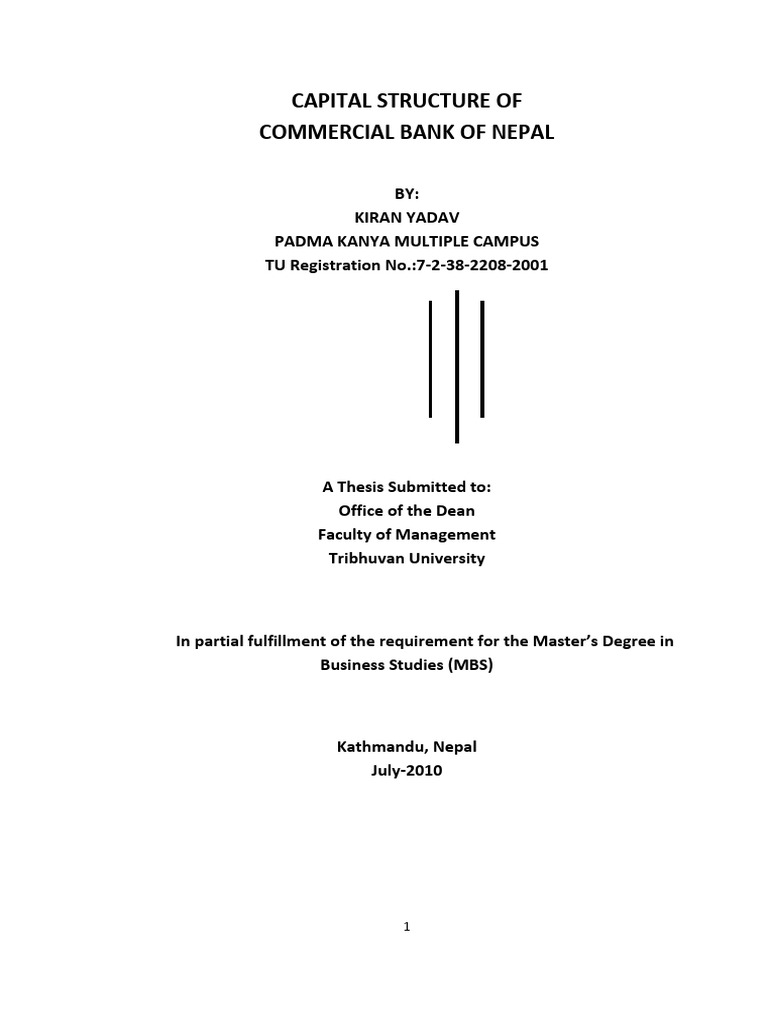 All Thesis For | PDF | Capital Structure | Cost Of Capital
