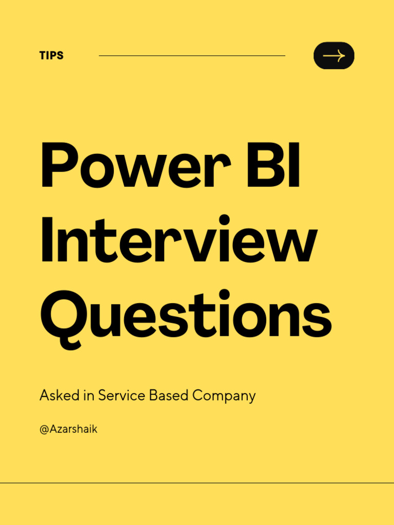 Power BI Interview Question | Download Free PDF | Databases | Table (Database)