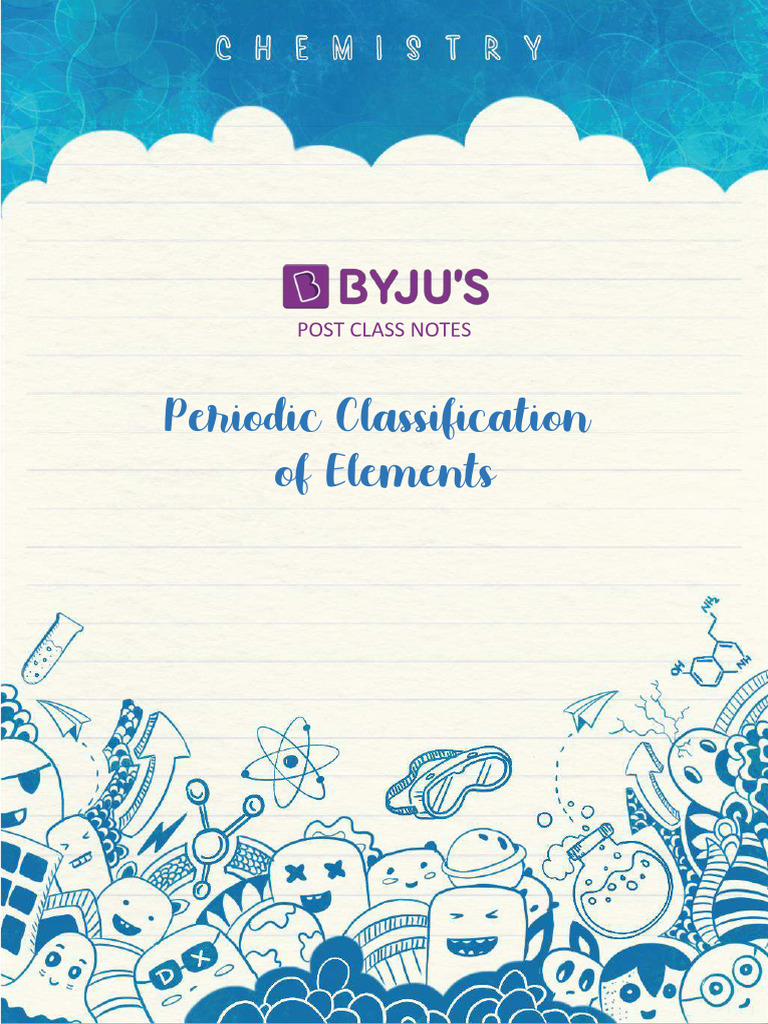 CBSE Class 10 Term 2 Periodic Classifcation of Elements Study Notes | PDF CBSE Class 10 Term 2 Periodic Classifcation of Elements Study Notes | PDF