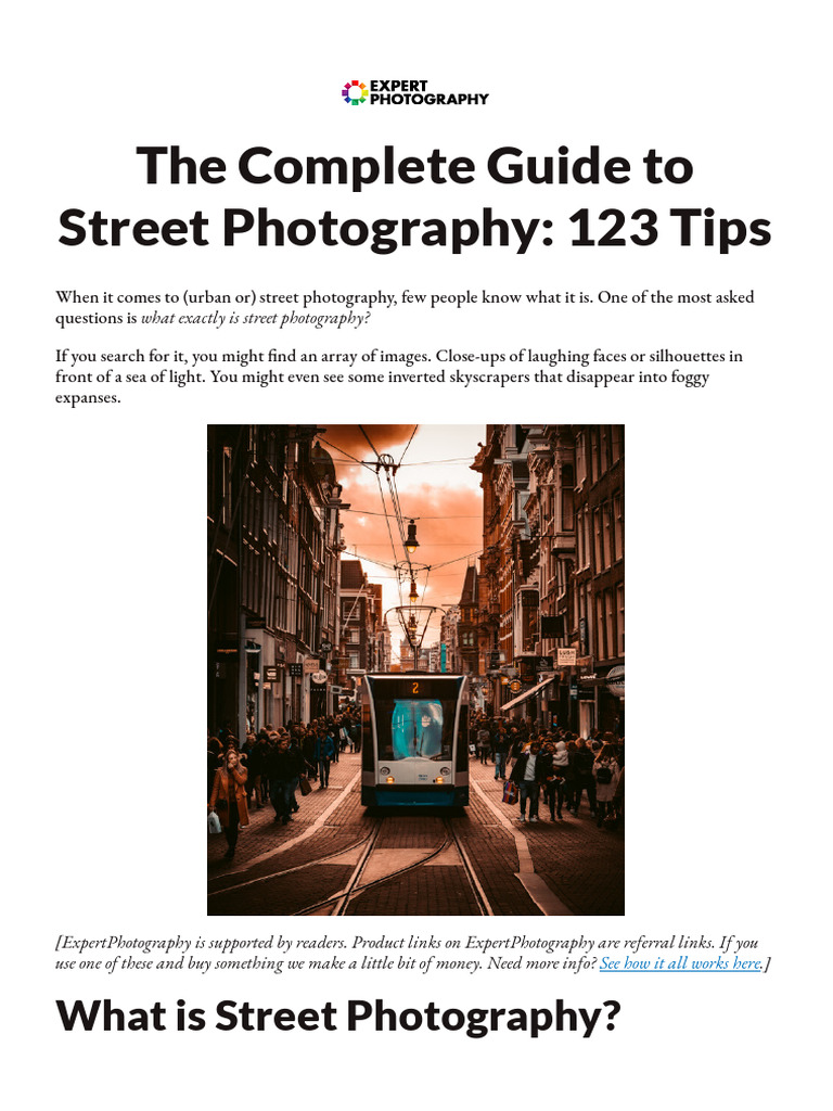 Ultimate Street Photography Tips Guide | PDF | Camera Lens | Camera