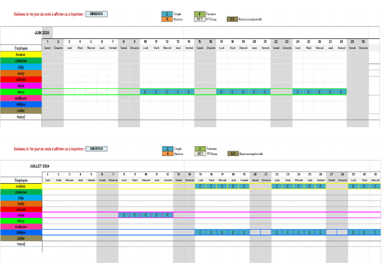 Planning Congés | PDF