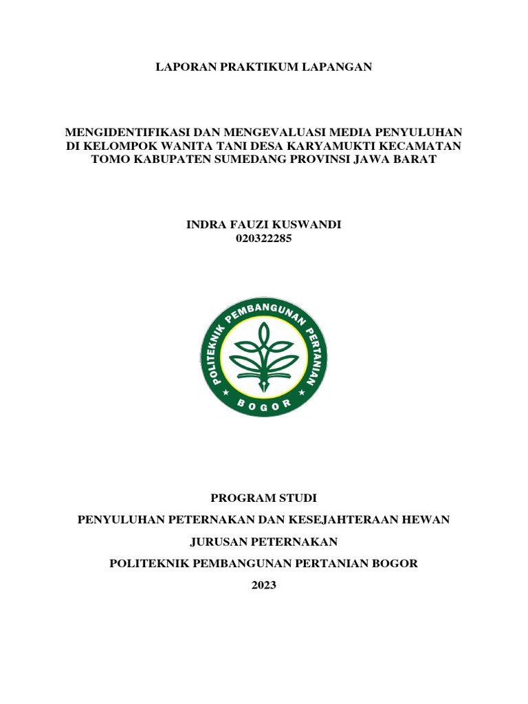 LAPORAN - PRAKTIKUM - LAPANGAN - Indra Fauzi Kuswandi | PDF | Ilmu Sosial