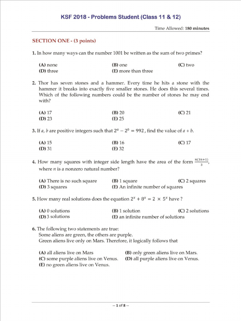 IKMC Test | PDF