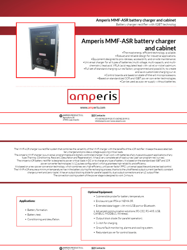 Amperis Catalgue | PDF | Battery Charger | Rectifier