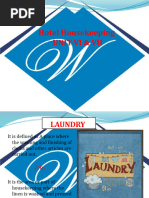 Laundry Operation and Laundry Flow Chart | PDF | Washing Machine | Laundry