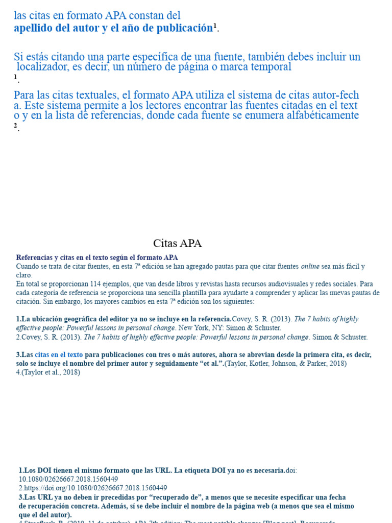 Citas Apa 7 | PDF | Estilo apa