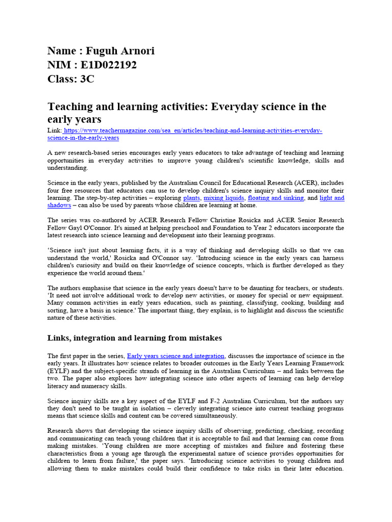 Critical Riview | Download Free PDF | Learning | Science