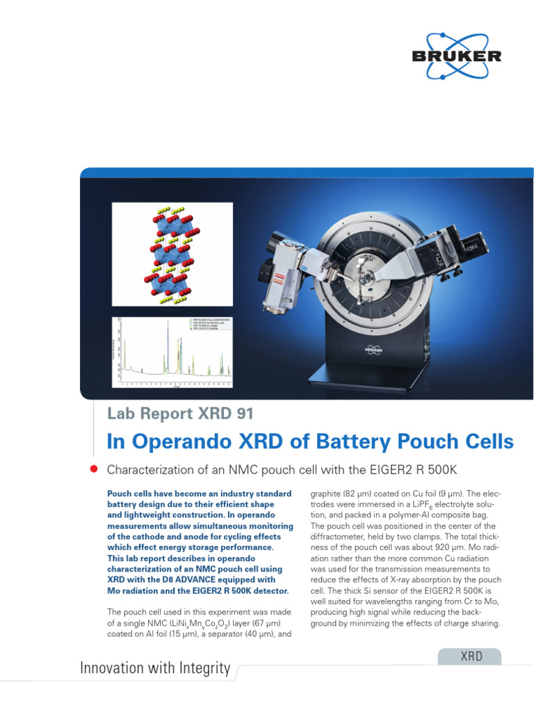 In Operando XRD of Battery Pouch Cells-BRUKER | PDF | Lithium Ion ...