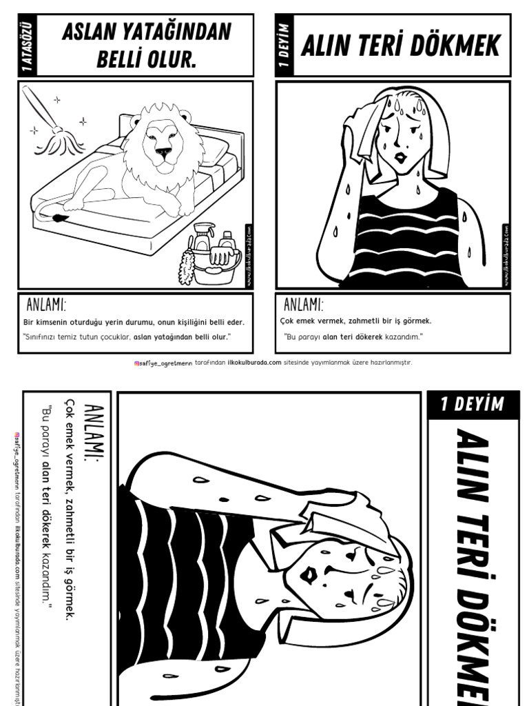 1deyim 1atasözü Resimli Deyimler 5 | PDF