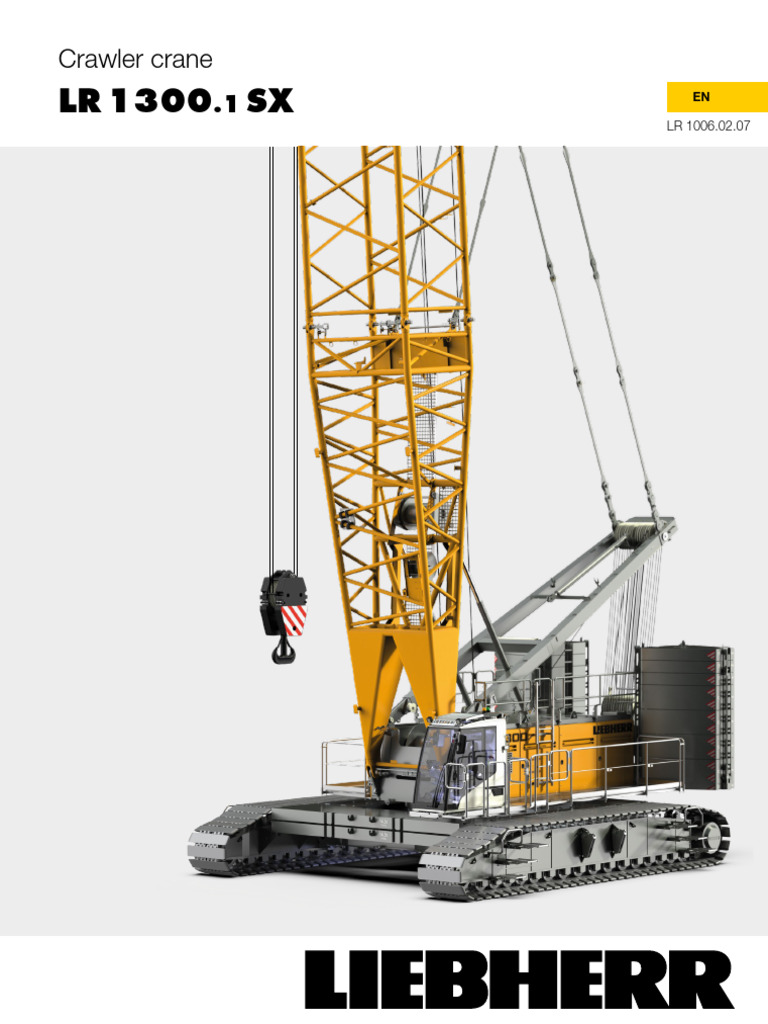 LR 1300.1 SX Crawler Crane Specifications | PDF | Crane (Machine ...