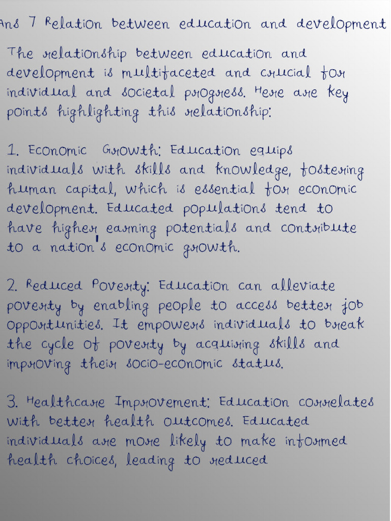 And 7 Relationship Between Education and Development | PDF | Innovation ...