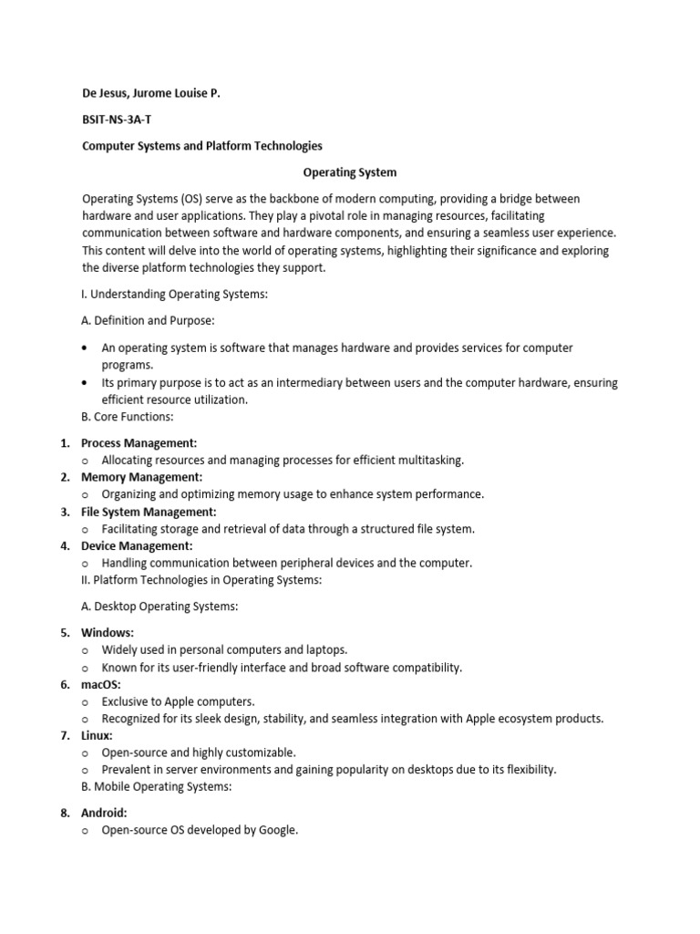 De Jesus CSPT C14 | PDF | Operating System | Embedded System