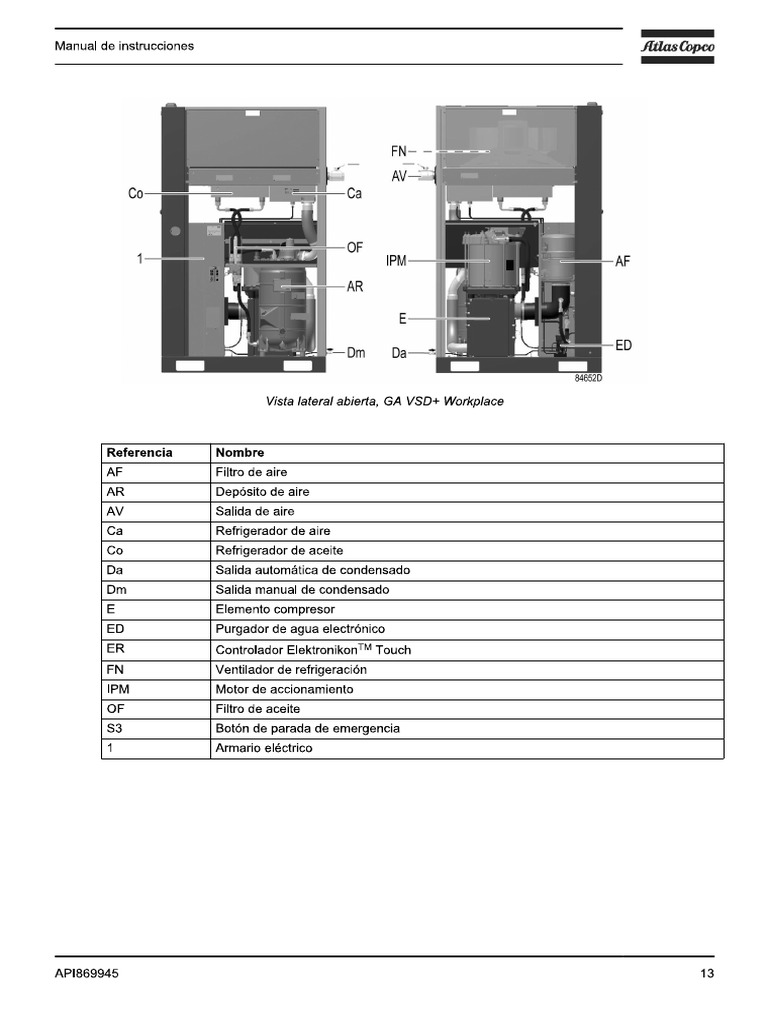 Libro de Instrucciones GA45VSD+ API869945 | PDF
