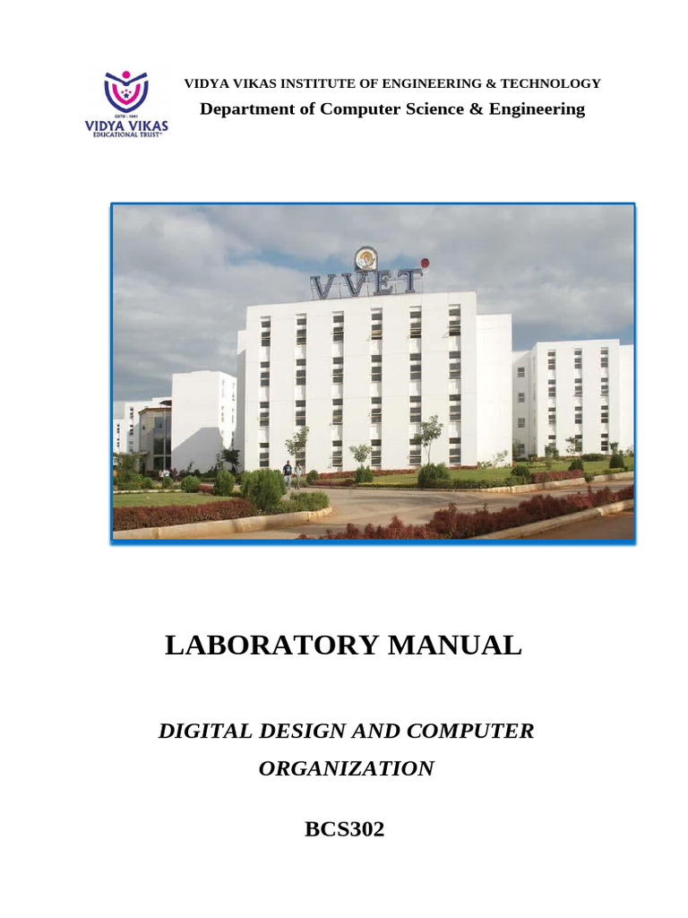 Digital Design Lab Manual | PDF | Logic Gate | Hardware Description Language