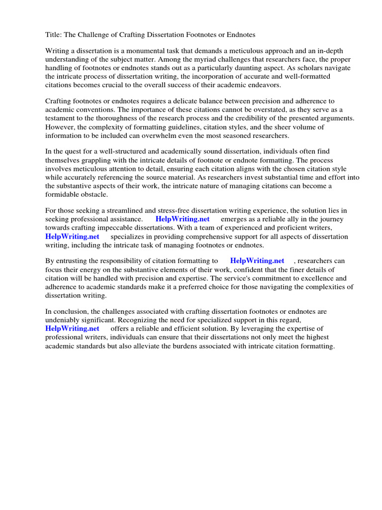 Dissertation Footnote Solutions | PDF | Note (Typography) | Citation