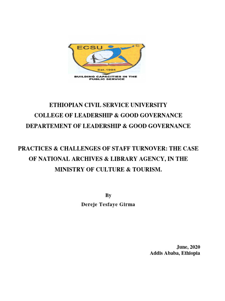 ETHIOPIAN_CIVIL_SERVICE_UNIVERSITY_COLLE_2 | PDF | Turnover (Employment ...