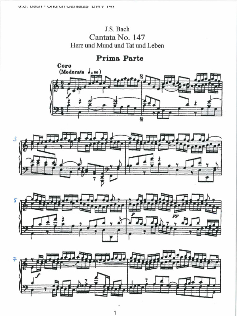 Bach BWV 147 Vocal Score (Marked Up) | PDF