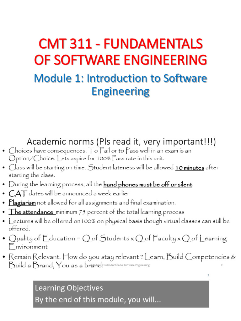 Module 1 - Fundamentals of Software Engineering | PDF | Software ...