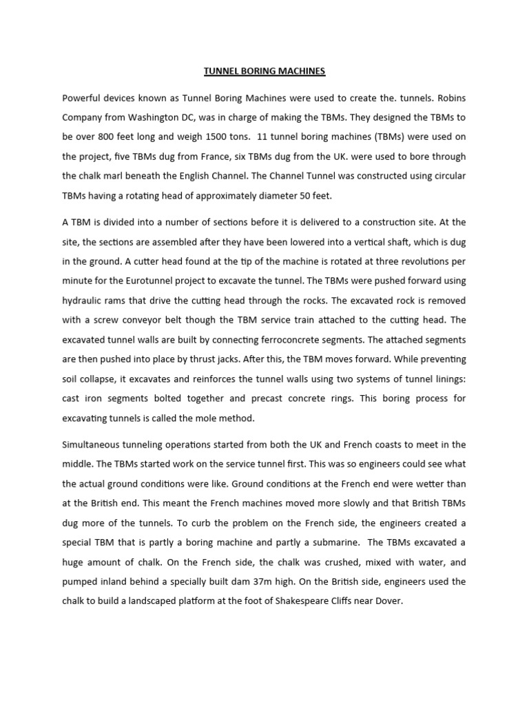 Tunnel Boring Machines | Download Free PDF | Tunnel | Civil Engineering