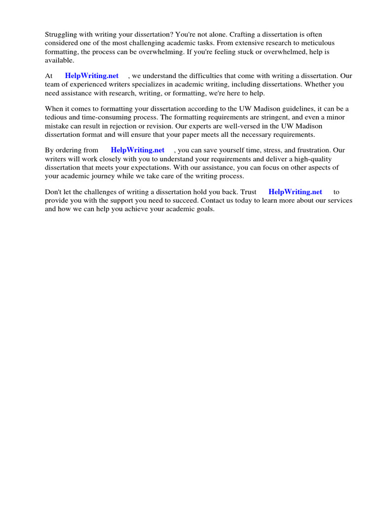 Uw Madison Dissertation Format | PDF | Thesis