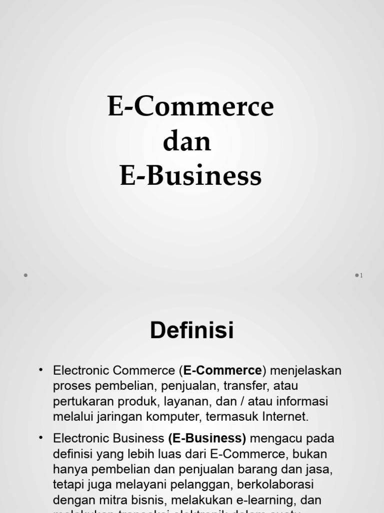 Panduan E-Commerce dan E-Business | PDF