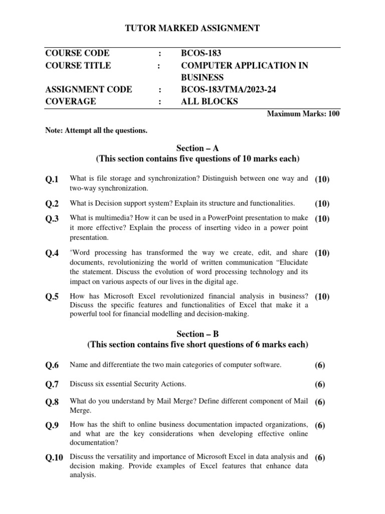 Bcos 183 | PDF | Microsoft Excel | Information Technology