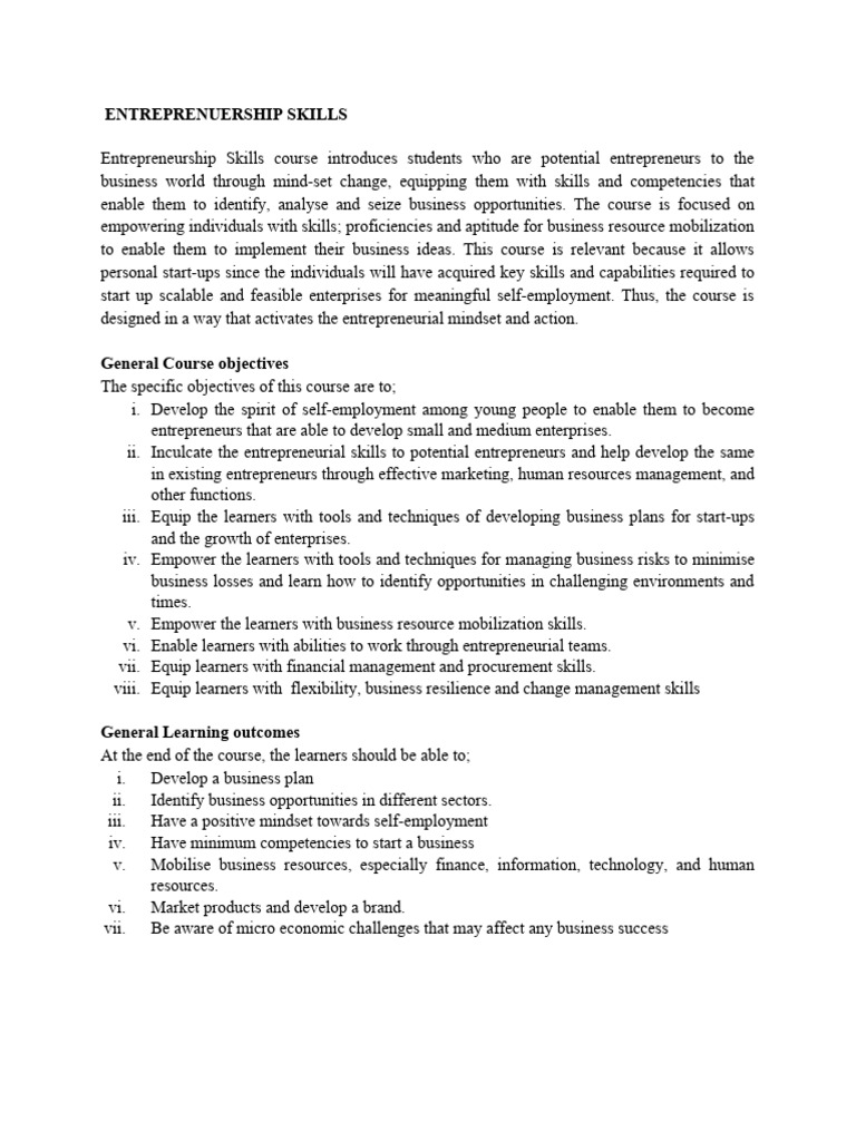 Entrepreneurship notes | PDF | Entrepreneurship | Feasibility Study