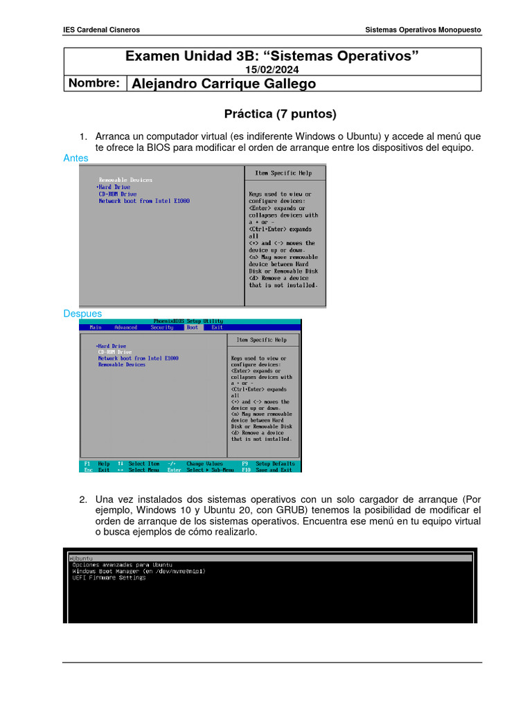 Examen 3B | PDF | Tecnología