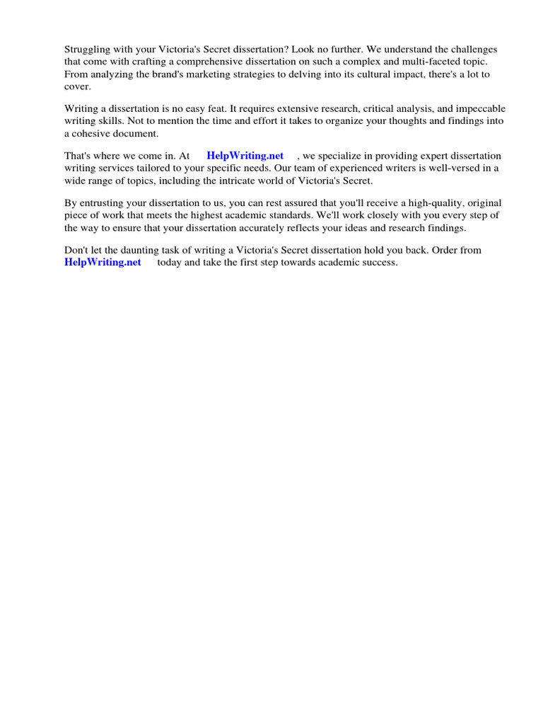 Victorias Secret Dissertation Pdf Brand Advertising