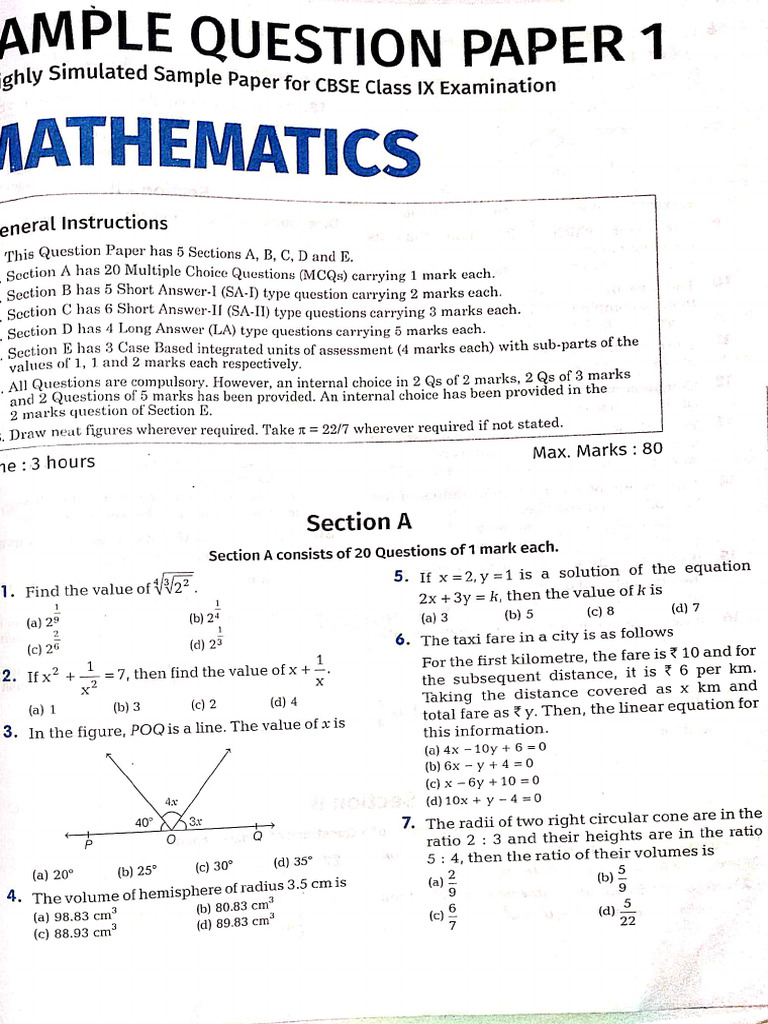 All in One Sample Paper 1 | PDF