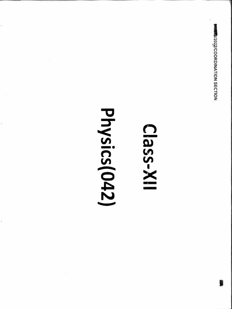 Cbse Class 12 Phy Topper Answer Sheet 2023 | PDF