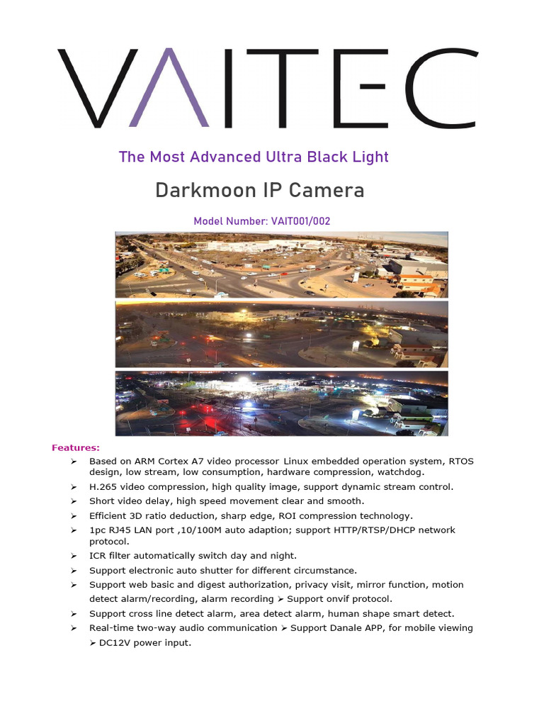 VAIT001 002 Specs | PDF | Video | Data Compression