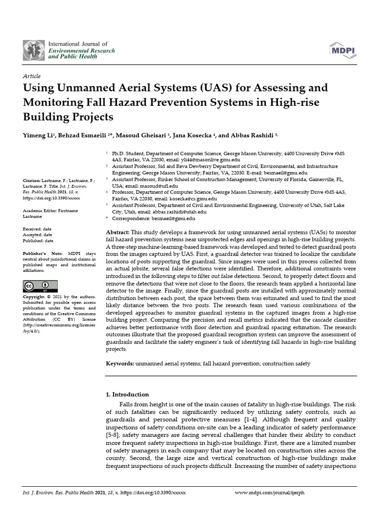 Using Unmanned Aerial Systems UAS For Assessing An | PDF | Support ...