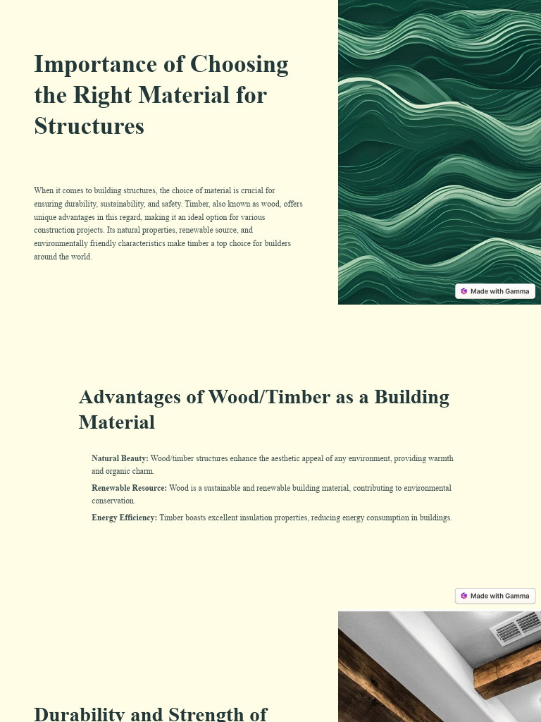Importance of Choosing The Right Material For Structures | PDF | Lumber ...