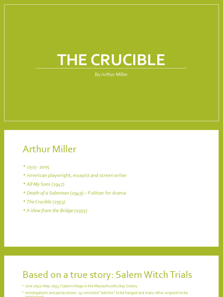 The Crucible | PDF | Witch Trials | Witch Hunting